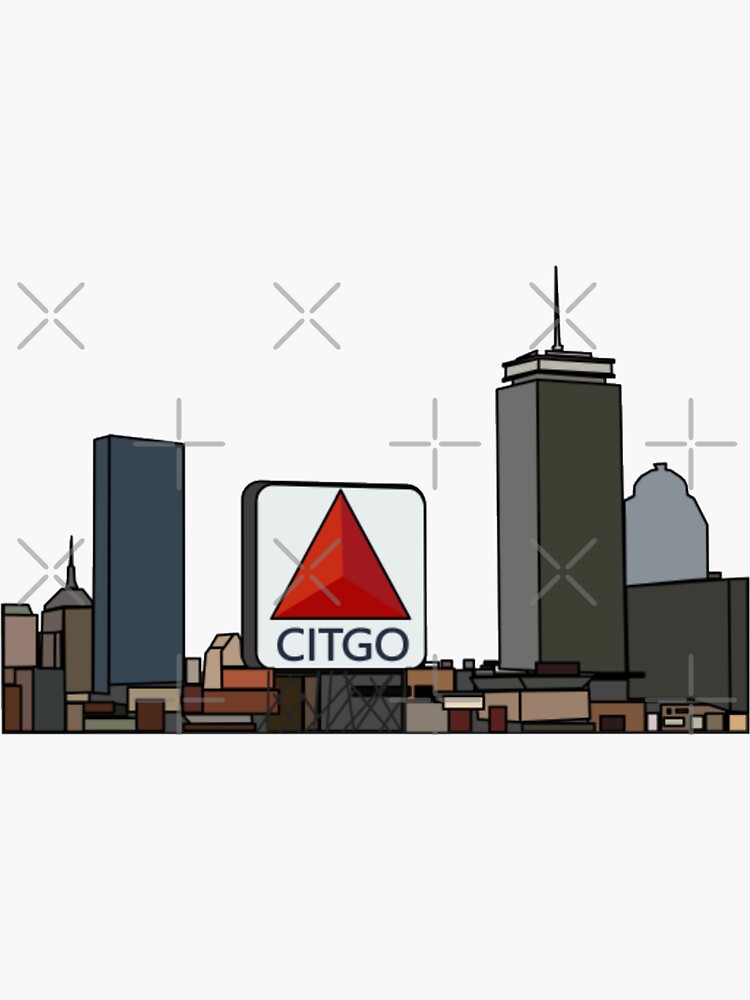 "Boston Citgo Sign Skyline" Sticker for Sale by marblequeen | Redbubble