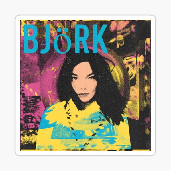 "Vintage Bjork" Sticker for Sale by centerxuniverse | Redbubble