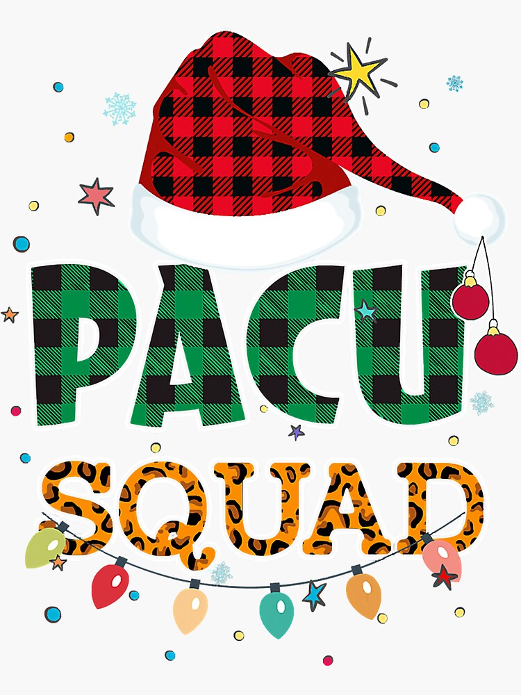 "Pacu Squad Xmas Pacu Nurse Matching" Sticker for Sale by carpe9572 ...