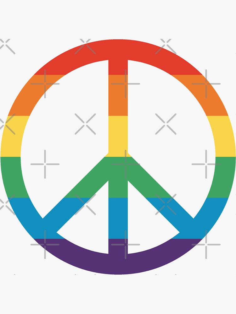 "LGBTQ PRIDE Peace Sign" Sticker for Sale by afi- | Redbubble