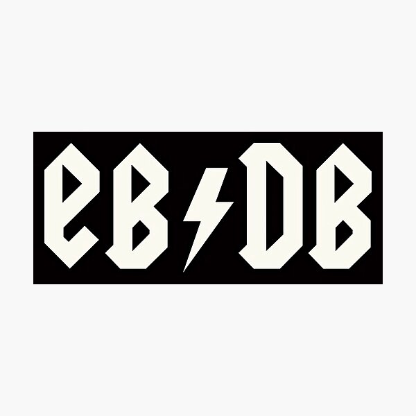 "EBDB Eeby Deeby Black White Meme Logo" Photographic Print for Sale by ...