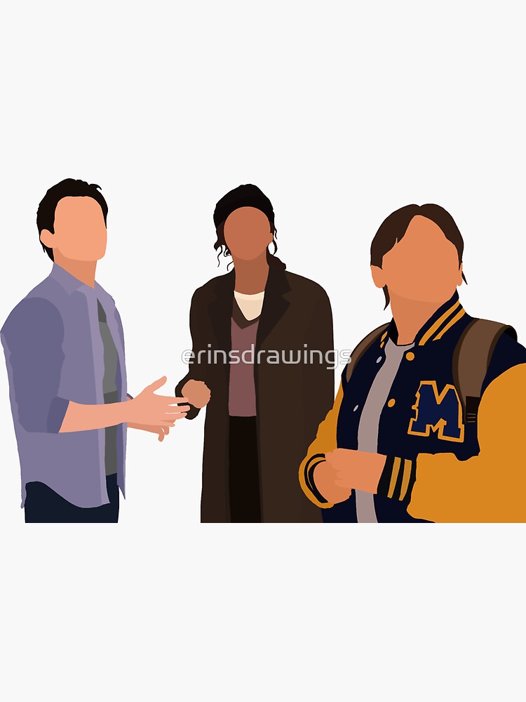 "Peter, MJ and Ned" Sticker by erinsdrawings | Redbubble