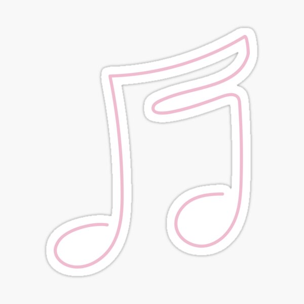 "Cute Pink Music Note " Sticker by sweetsweetgirly | Redbubble