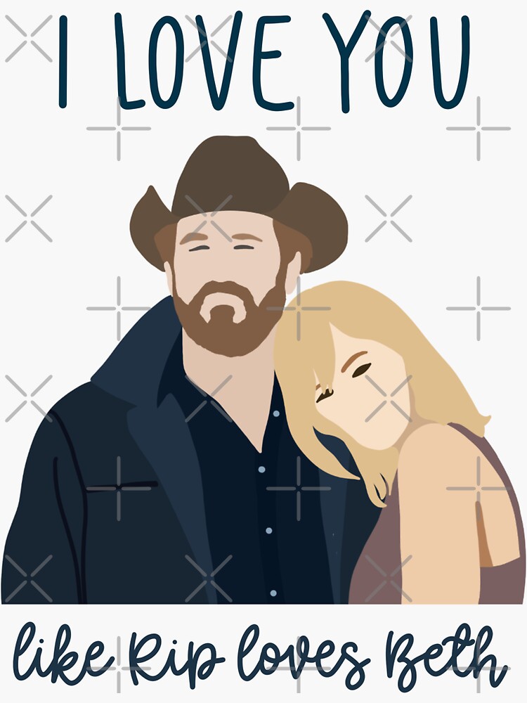 "I Love You - Rip & Beth" Sticker by justinacele | Redbubble