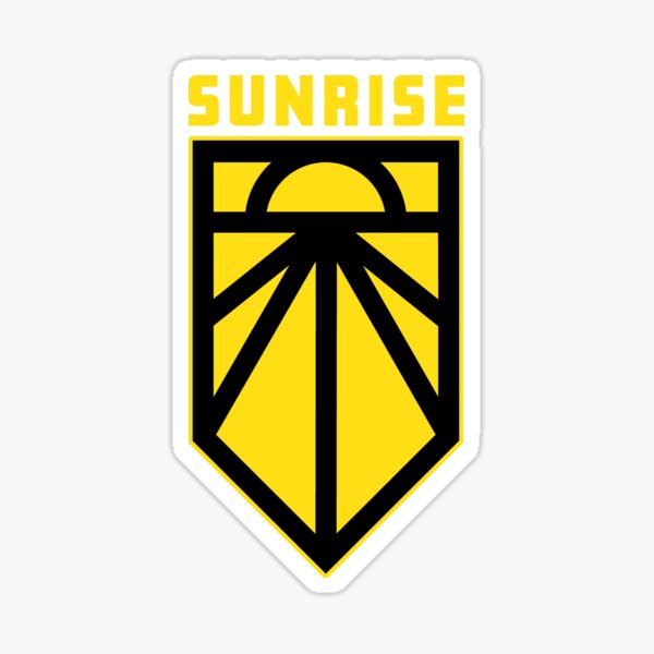 "sunrise logo" Sticker for Sale by Quelp | Redbubble