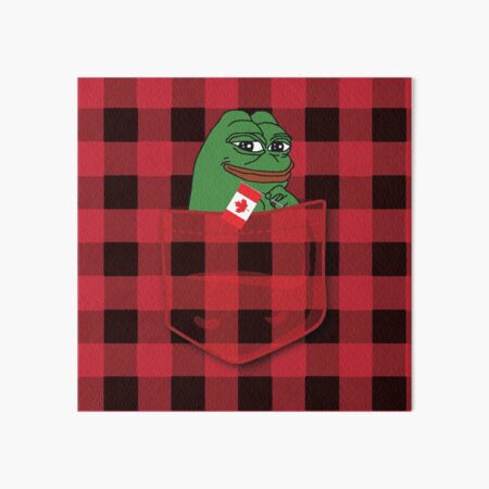"Rare Pepe Happy Canadian with Canada flag in a t-shirt pocket red ...