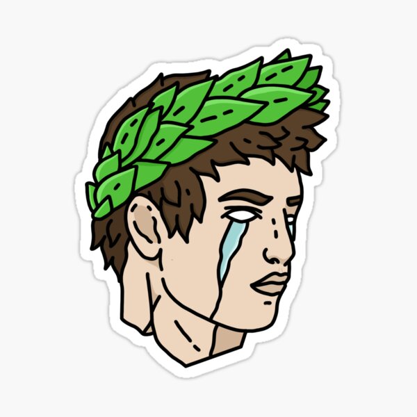 "Crying Greek Boy" Sticker by mianguyen19 | Redbubble