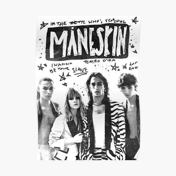 "Maneskin Doodles" Poster for Sale by ARDesignZ | Redbubble