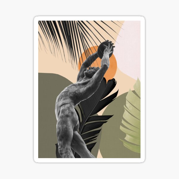 "Olympic Discus Thrower Abstract Finesse " Sticker by andrewroche ...
