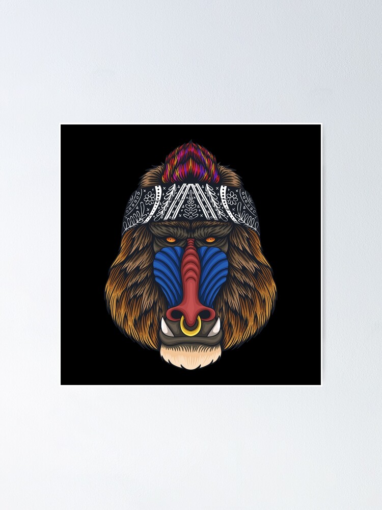 "The Angry mandrill " Poster for Sale by SaidDhaouadi | Redbubble