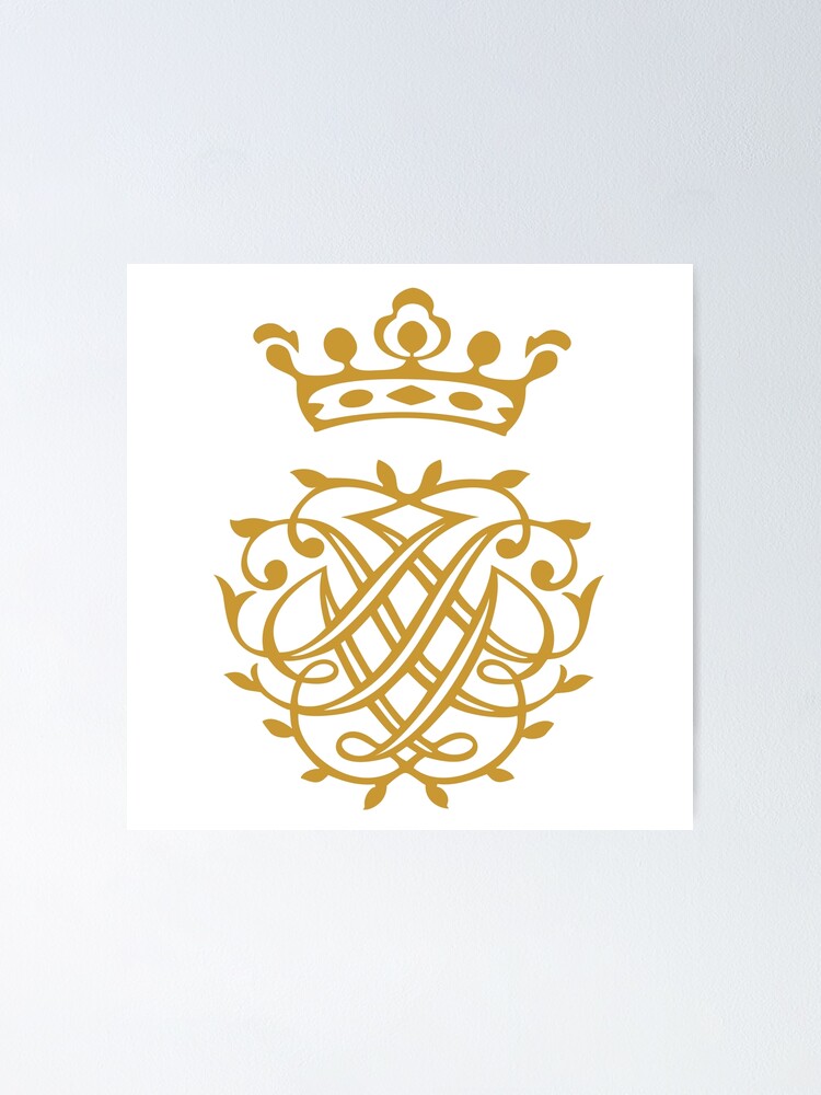 "Johann Sebastian Bach - Monogram - Old Gold On White" Poster for Sale ...