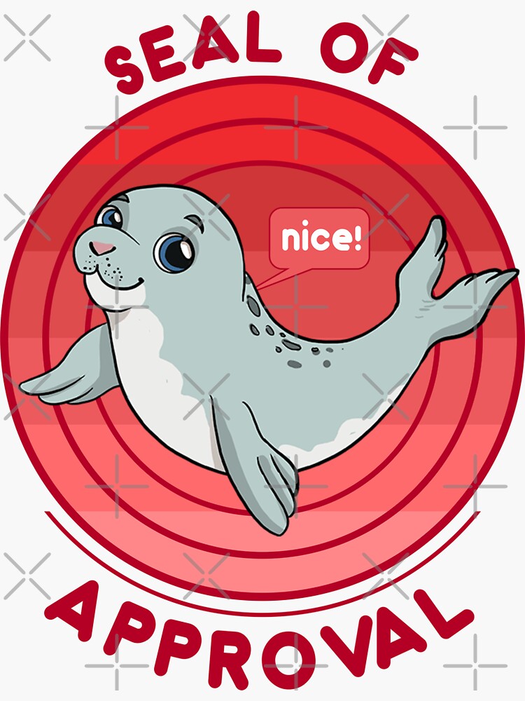 "Seal of Approval - Animal Sea Cute" Sticker for Sale by Maharttelo ...