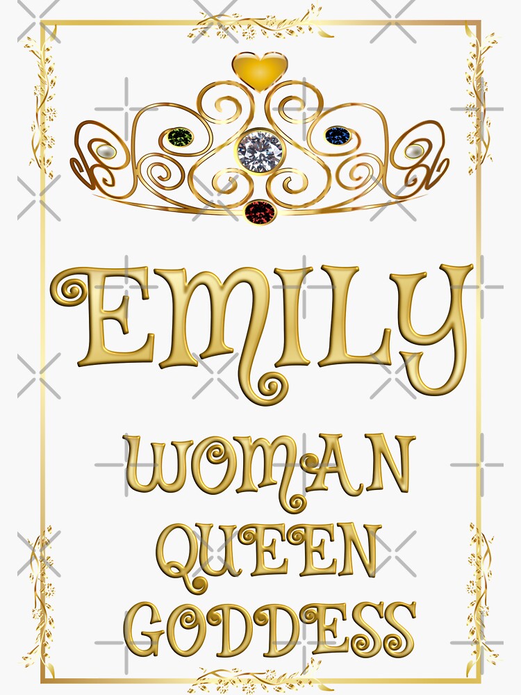"Emily - woman - queen - goddess" Sticker for Sale by madrigenum ...