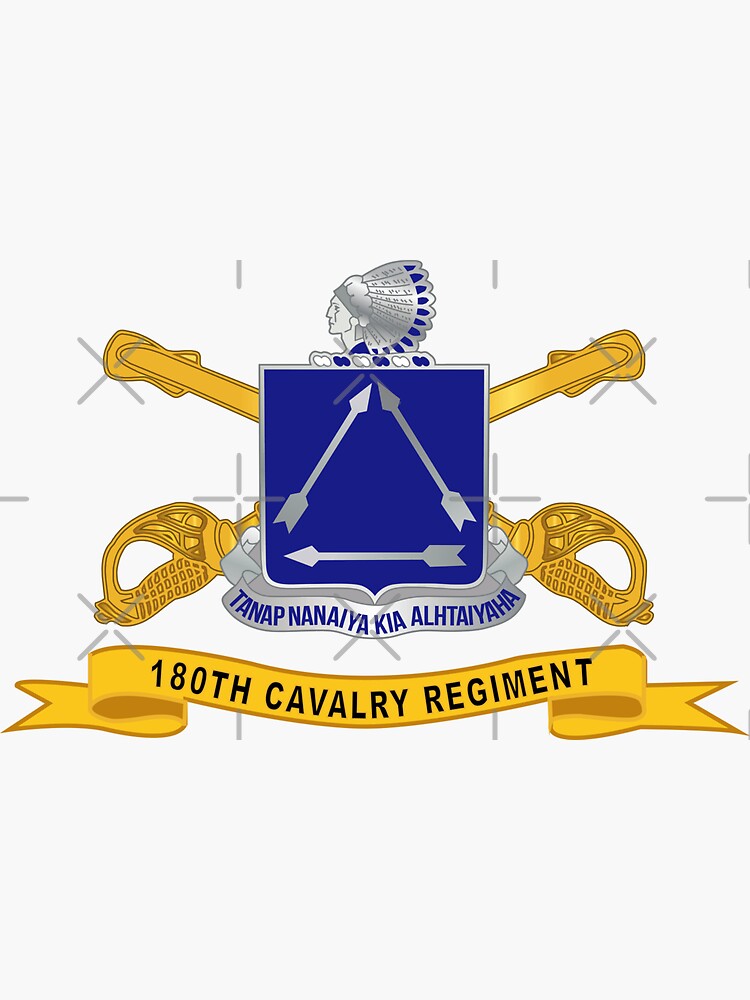 "Army - 180th Cavalry Regiment w Br - Ribbon X 300" Sticker for Sale by ...