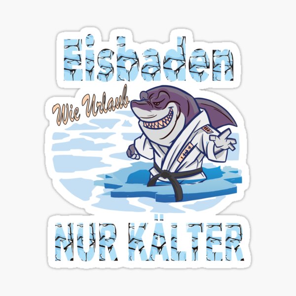 "Ice Bathing Winter Bathing Like Vacation Only Colder" Sticker for Sale ...