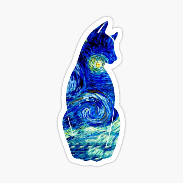 "The Starry Cat #12" Sticker for Sale by thisismari | Redbubble