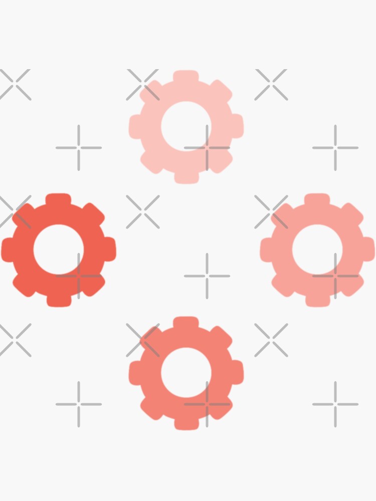 "Boho Pink Gear - Engineer" Sticker for Sale by lolalistic | Redbubble