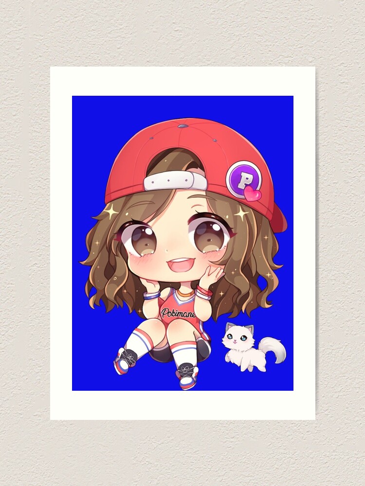"Pokimane Fanart Sticker" Art Print for Sale by PedroDea | Redbubble