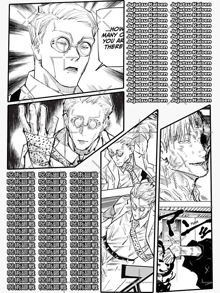 "Kento Nanami Jujutsu Kaisen Manga Panel Anime Design " Sticker for ...