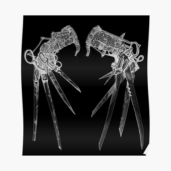 "Scissorhands- Inverted" Poster by OneSizeKillsAll | Redbubble