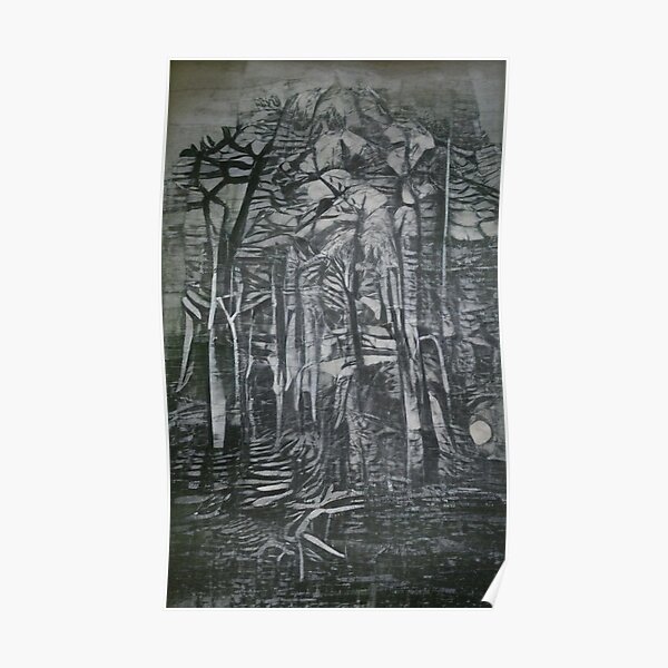 "Forest Etching style Art" Poster for Sale by NeuralProd | Redbubble