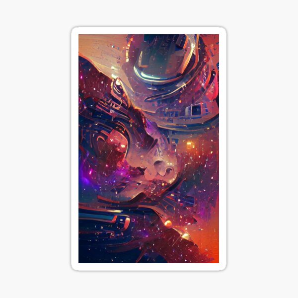 "Space Provenance style Art" Sticker by NeuralProd | Redbubble