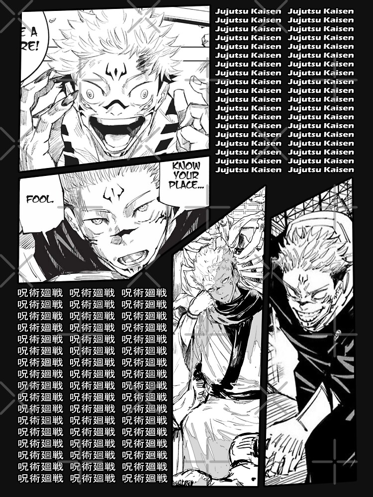 "Sukuna Jujutsu Kaisen Manga Panel Anime Design " T-shirt for Sale by ...