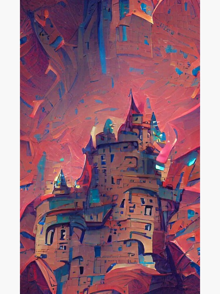 "Castle Provenance style Art" Sticker for Sale by NeuralProd | Redbubble