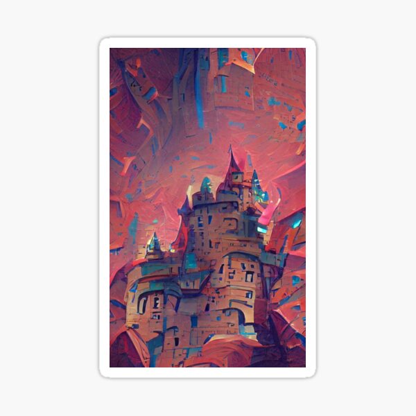 "Castle Provenance style Art" Sticker for Sale by NeuralProd | Redbubble