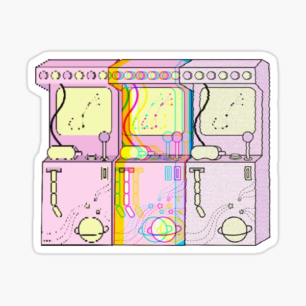"Retro Arcade Machine" Sticker for Sale by Blank02 | Redbubble