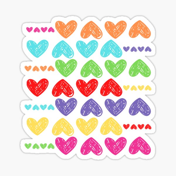 "Online print of "Unequal Hearts", in different sizes and colors. Red ...