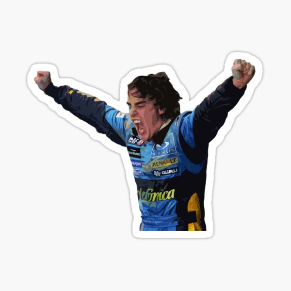 "Fernando Alonso 2005 F1 Champion" Sticker for Sale by KingFloki ...
