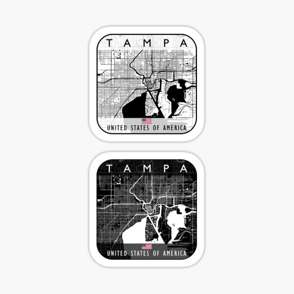"TAMPA MAP USA Sticker Pack" Sticker for Sale by hatimelhag | Redbubble