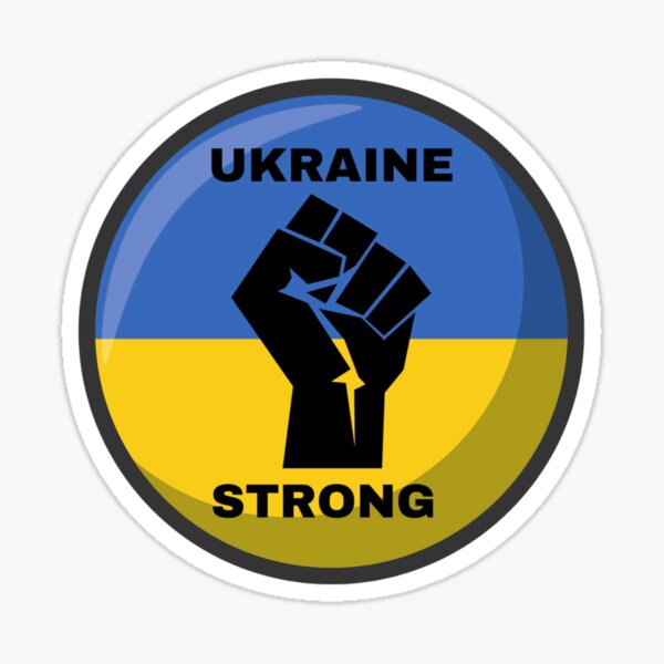 "Ukraine Strong" Sticker for Sale by kingcormac | Redbubble