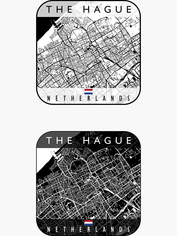 "THE HAGUE MAP NETHERLANDS Sticker Pack" Sticker for Sale by hatimelhag ...