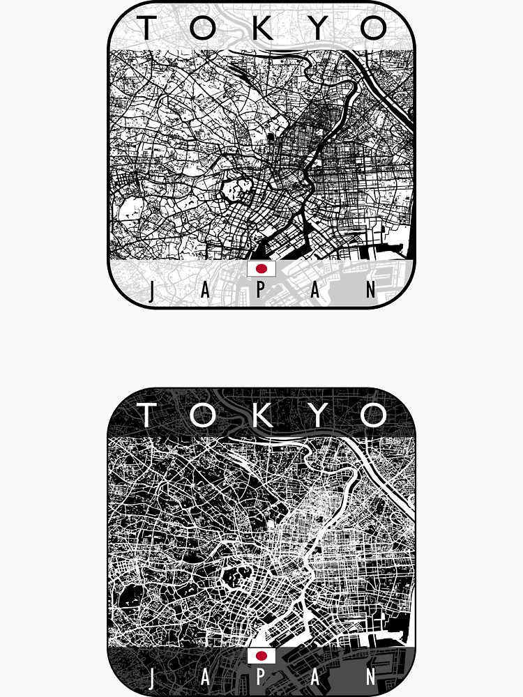 "TOKYO MAP JAPAN Sticker Pack" Sticker for Sale by hatimelhag | Redbubble