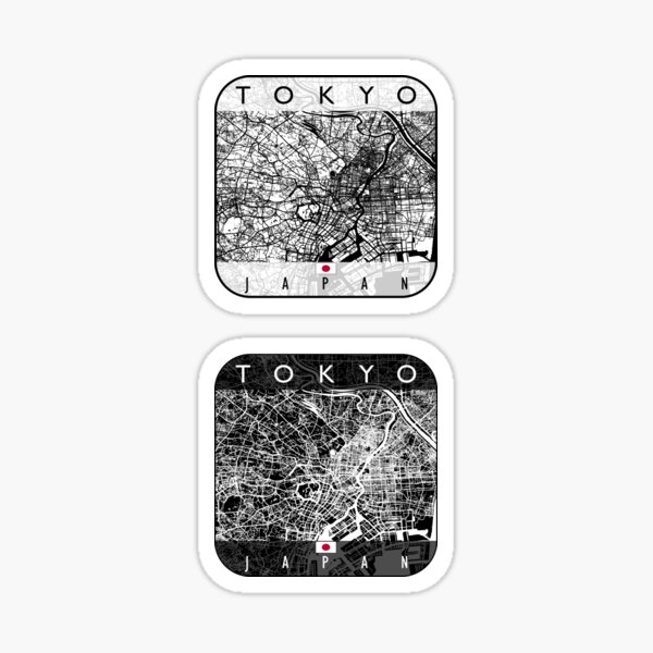 "TOKYO MAP JAPAN Sticker Pack" Sticker for Sale by hatimelhag | Redbubble