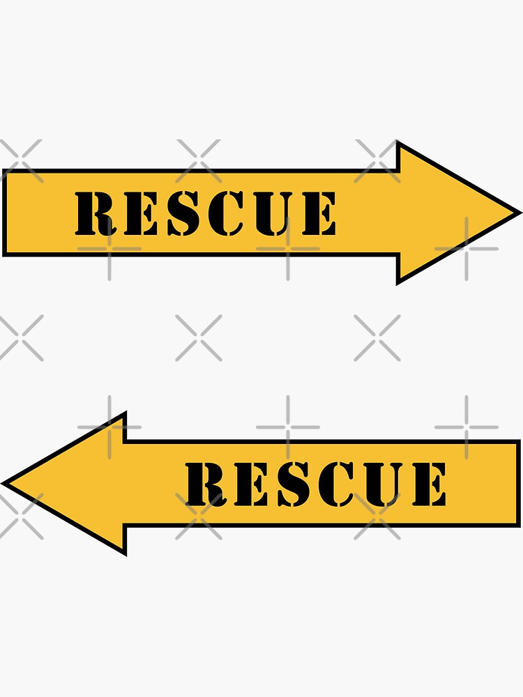 "Fuselage Rescue" Sticker by Yorkiedesign | Redbubble