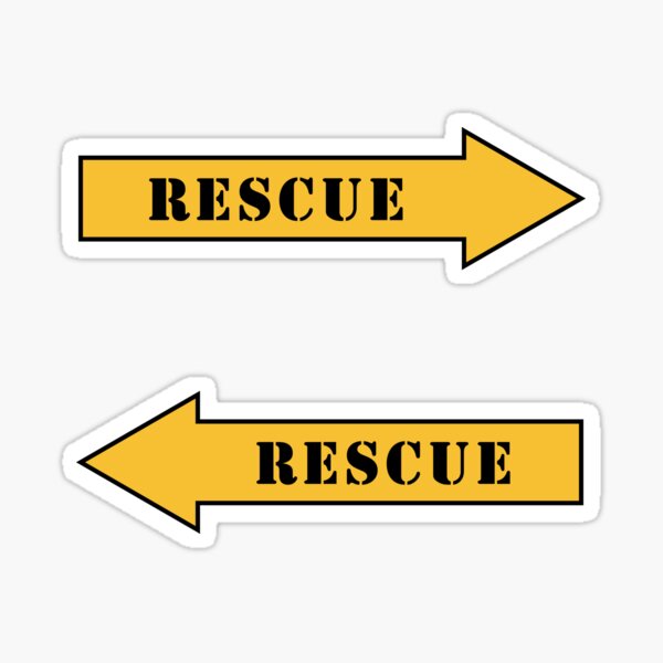 "Fuselage Rescue" Sticker by Yorkiedesign | Redbubble