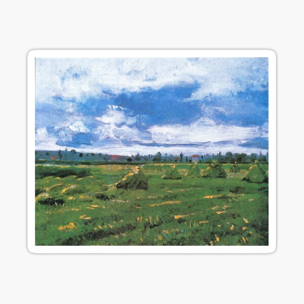 "Van Gogh Wheat field under thunderclouds" Sticker by Chaap | Redbubble