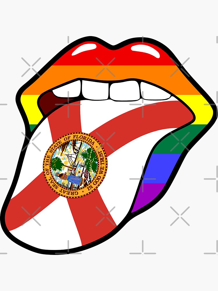 "Florida LGBT Rainbow Flag , Florida USA Pride Flag, Cute LGBT Rainbow ...