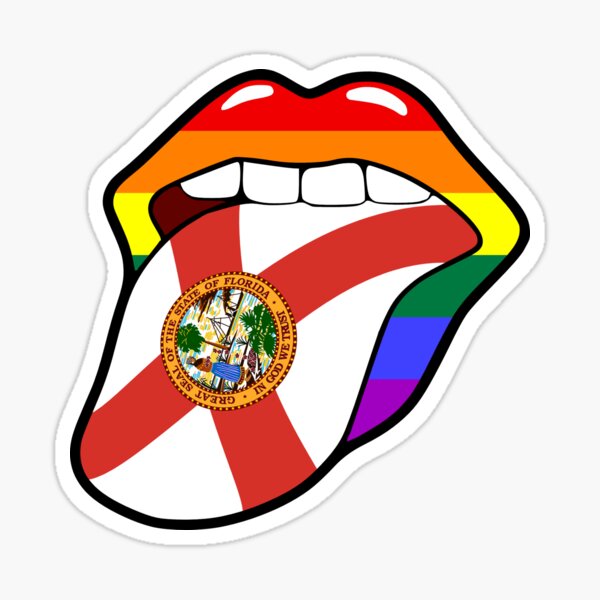 "Florida LGBT Rainbow Flag , Florida USA Pride Flag, Cute LGBT Rainbow ...