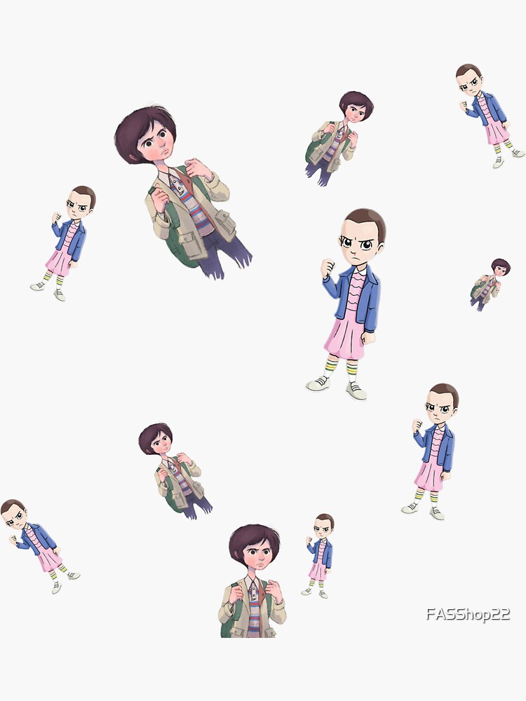 "Eleven and Mike" Sticker by FASShop22 | Redbubble