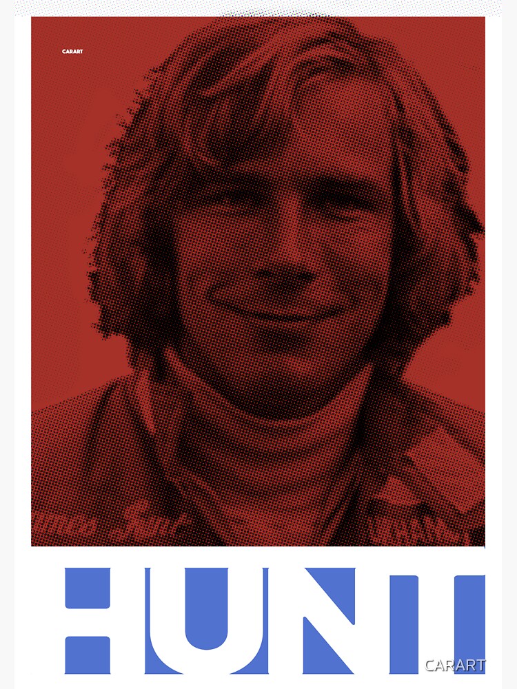 "JAMES HUNT" Sticker by CARART | Redbubble