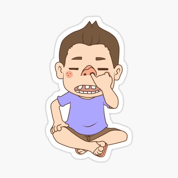 "Booger Boy" Sticker for Sale by CuteNCool | Redbubble