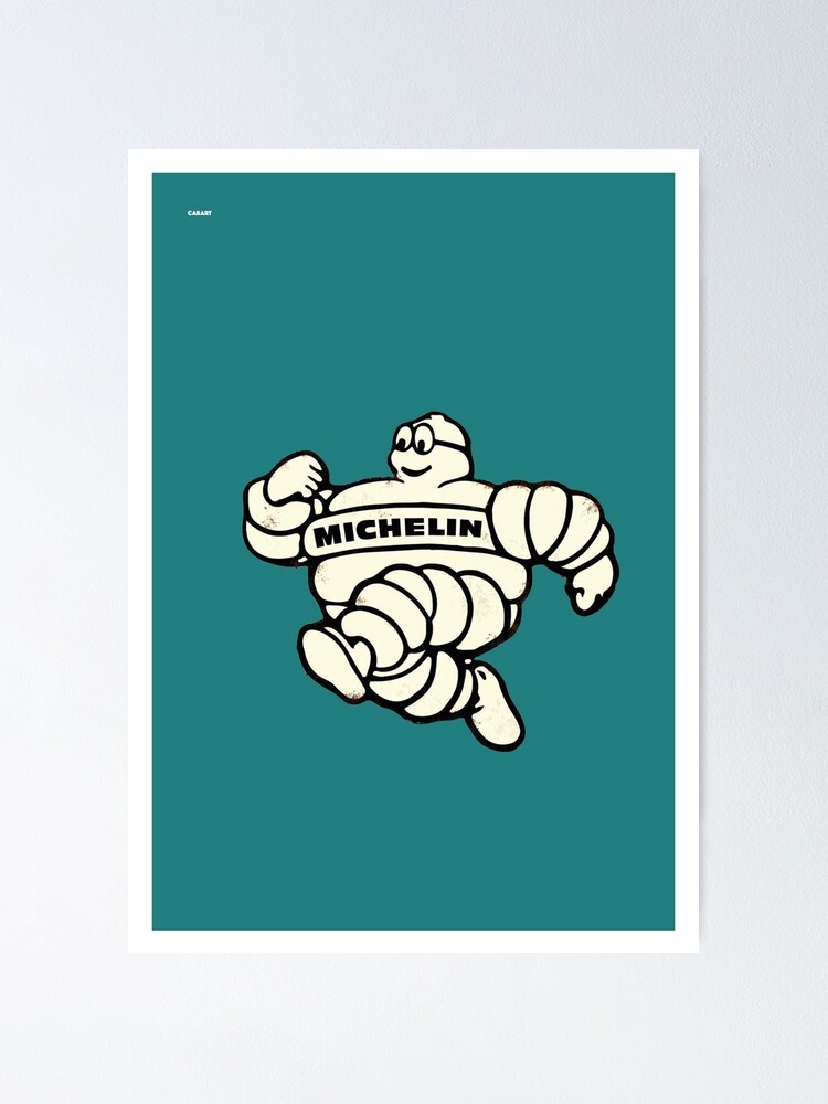"MICHELIN BIBENDUM" Poster by CARART | Redbubble
