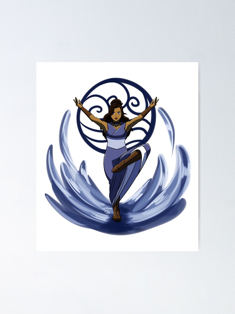 "Kya the Waterbender" Poster for Sale by turtleduckie | Redbubble