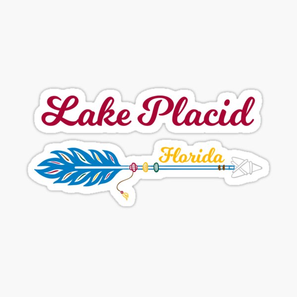 "Lake Placid Florida Featuring Arrow with Feather" Sticker for Sale by ...