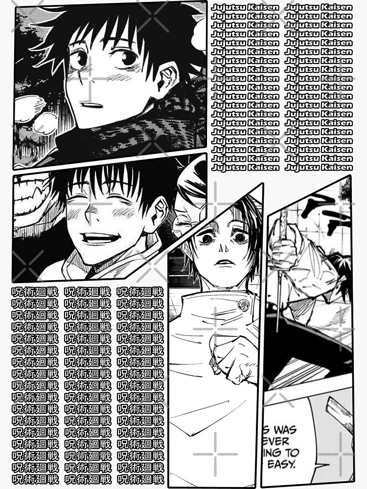 "Megumi Fushiguro Jujutsu Kaisen Manga Panel Anime Design " Sticker for ...