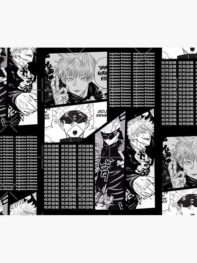 "Satoru Gojo Jujutsu Kaisen Manga Panel Anime Design " Tapestry by ...